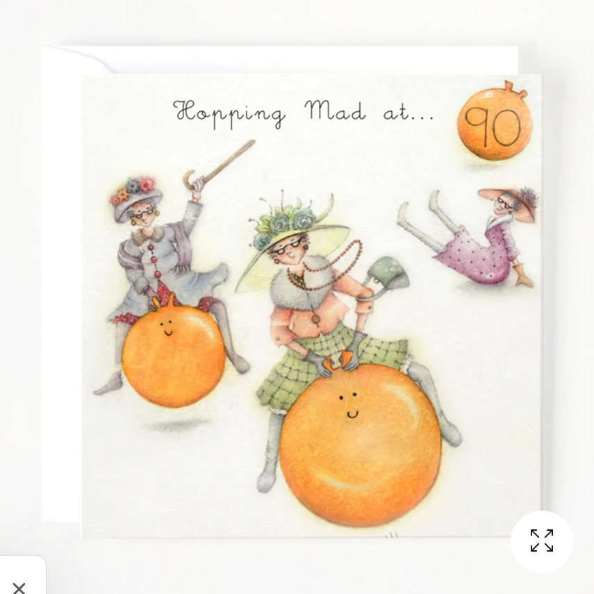 Hopping Mad at 90 Greeting Card | Country Accent