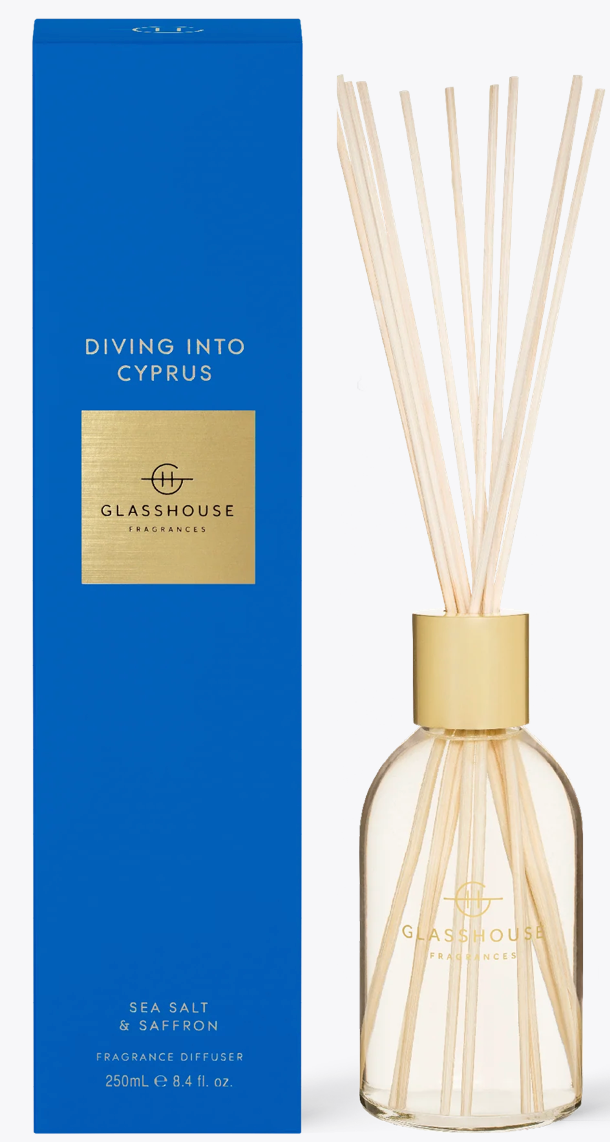 Glasshouse Diving Into Cyprus Sea Salt & Saffron Fragrance Diffuser ...